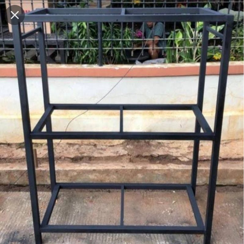 Jual RAK AQUARIUM BESI HOLO 4x4 3 SUSUN UKURAN 80x40cm | Shopee Indonesia