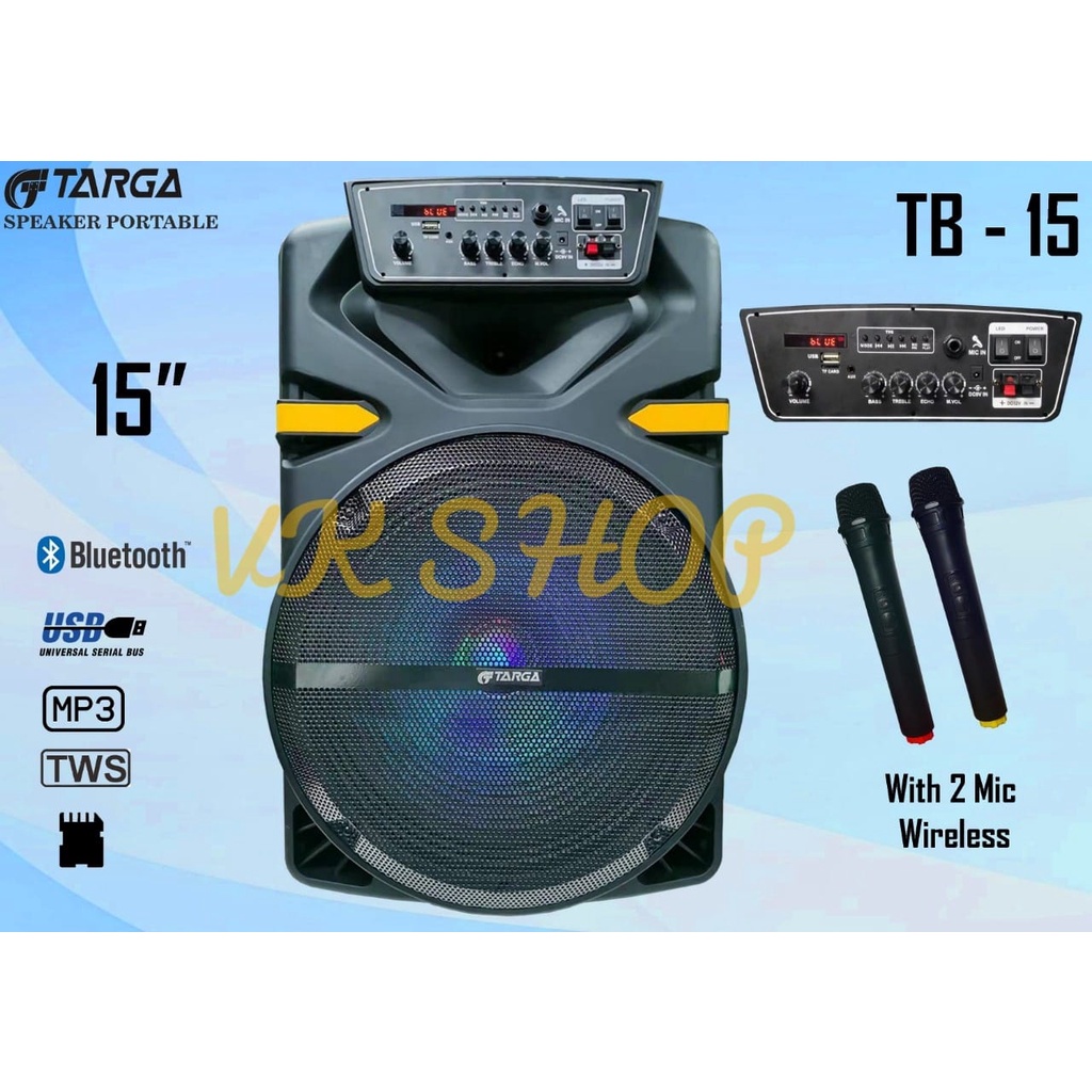 Jual SPEAKER PORTABLE WIRELESS TARGA TB 15 15 INCH TARGA TB15 | Shopee ...