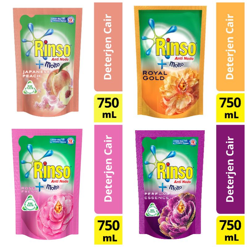 Jual Rinso Deterjen Cair Molto All Varian Kemasan 750ml | Shopee Indonesia