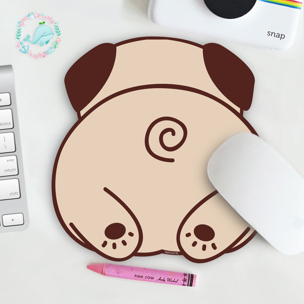 Jual Pug's Butt Mousepad | Mousepad Pug | Mousepad Motif Anjing ...