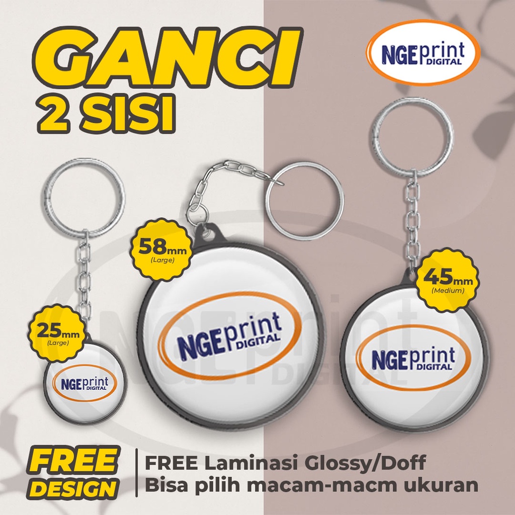 Jual Gantungan Kunci 2 sisi / Ganci Bolak Balik / Pin Gantungan Kunci ...