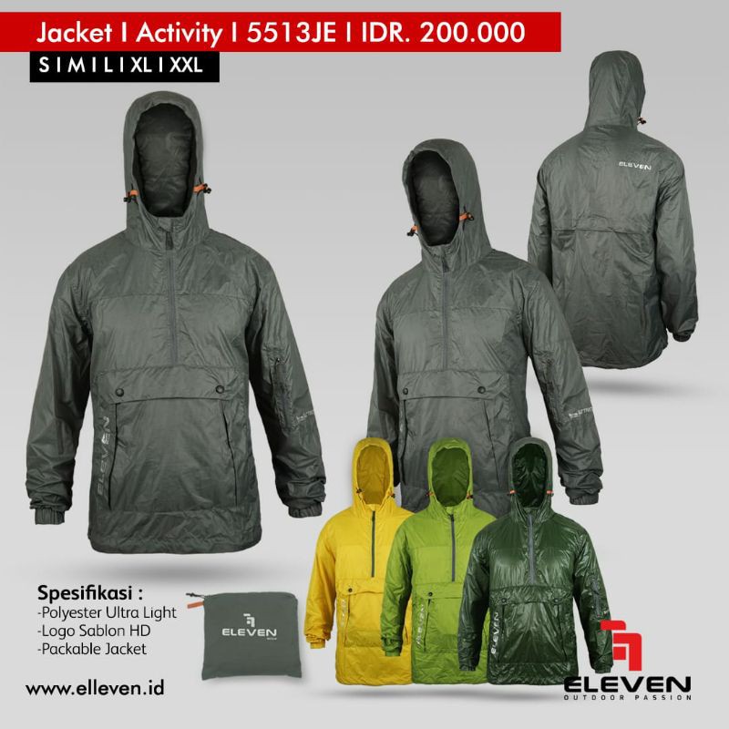 Jual ELEVEN JAKET SEPEDA LARI WINBREAKER ACTIVITY PACKABLE ELLEVEN ...