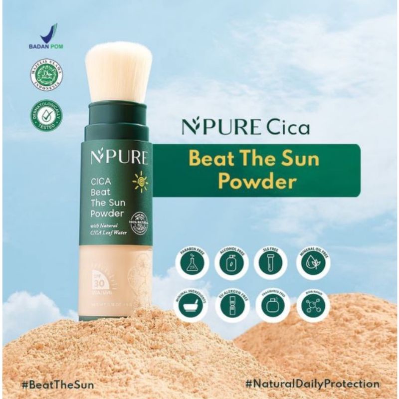 Jual NPURE Sunscreen Cica Beat The Sun I Cica Beat The Sun Powder ...