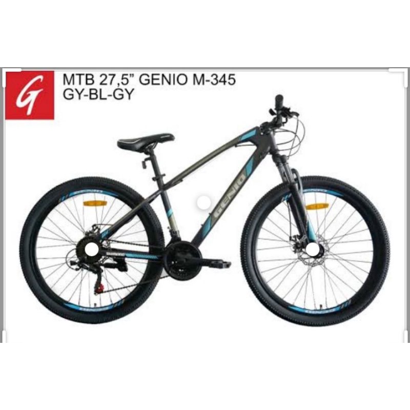 Jual MTB Sepeda gunung 27,5 inci GENIO 345 speed 24 | Shopee Indonesia
