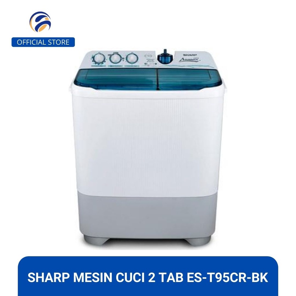 Jual Sharp ES-T95CR-BK/PK/VK Mesin Cuci 2 Tabung Kapasitas 9 Kg | Shopee Indonesia