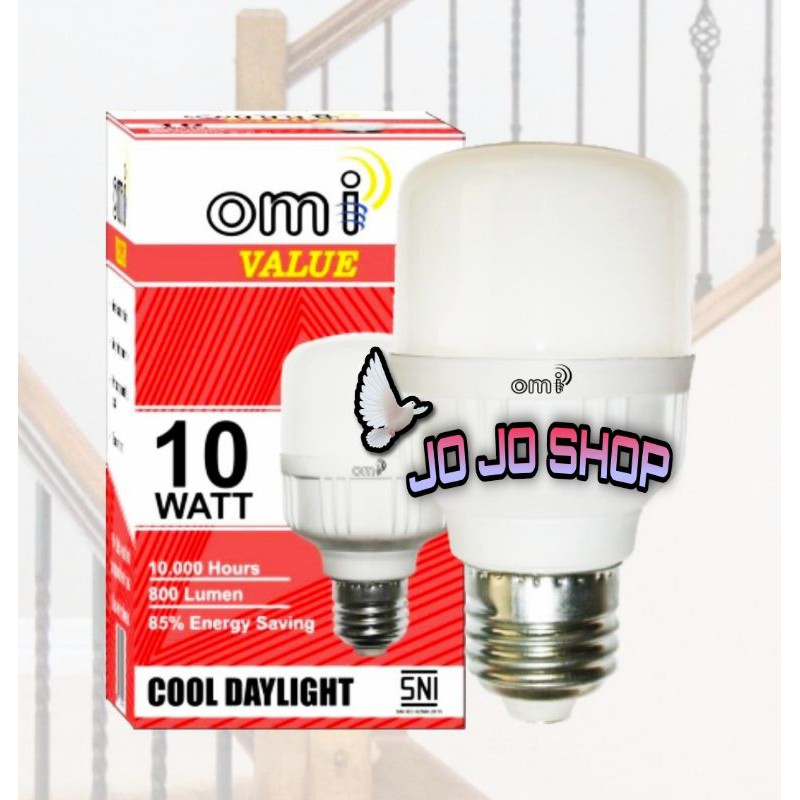Jual Bohlam Lampu LED Capsule omi Value 10 Watt Cahaya Putih | Shopee Indonesia
