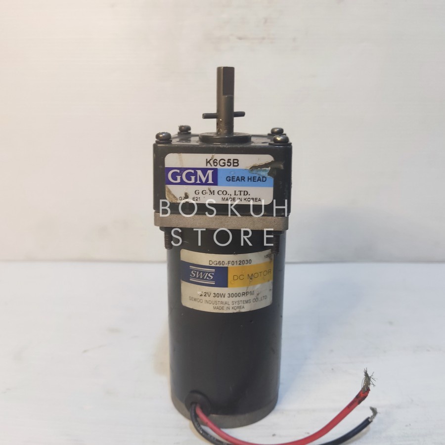 Jual DC Dinamo Motor Gearbox 30W 1:5 12V 600 RPM | Shopee Indonesia