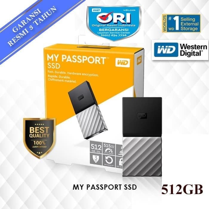 Jual WD My Passport SSD 512GB - Portable Eksternal External SSD ...