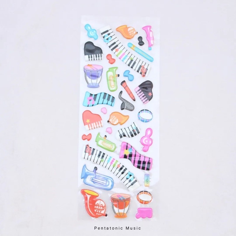 Jual Stiker Alat Musik Piano Terompet Keyboard Sticker Lucu Pernak ...