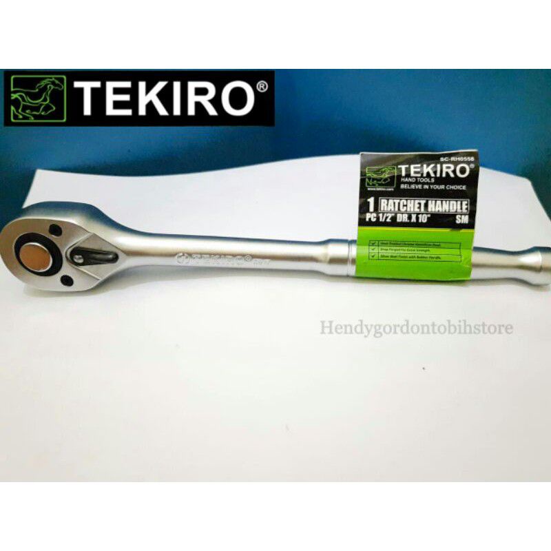 Jual TEKIRO Ratchet Handle ukuran 1/2" x 10" Kuning Hijau Full besi ...
