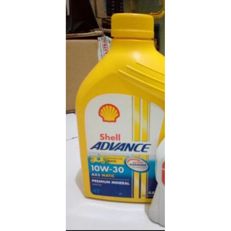 Jual (ORI) Shell Advance Ax5 Matic 10-30w 800ml for Mio smile/beat/f1 ...