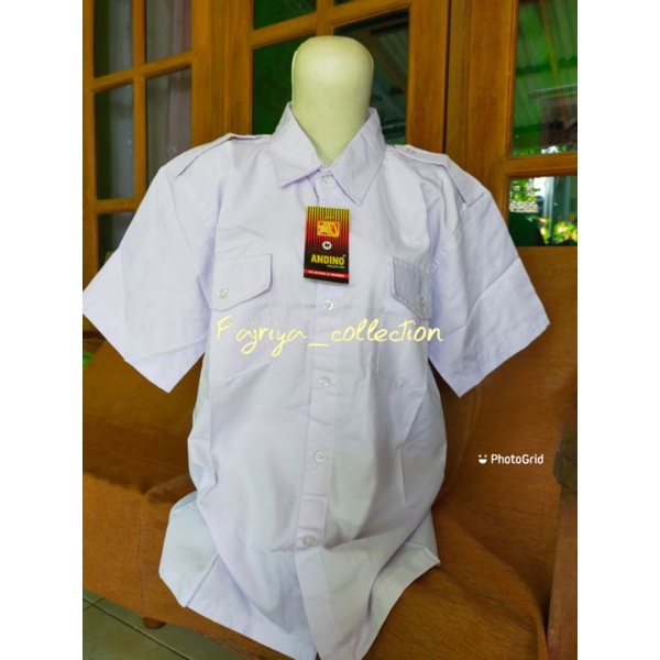 Jual Kemeja PDH 2 saku, kemeja putih 2 saku, hem 2 saku, baju putih 2 ...