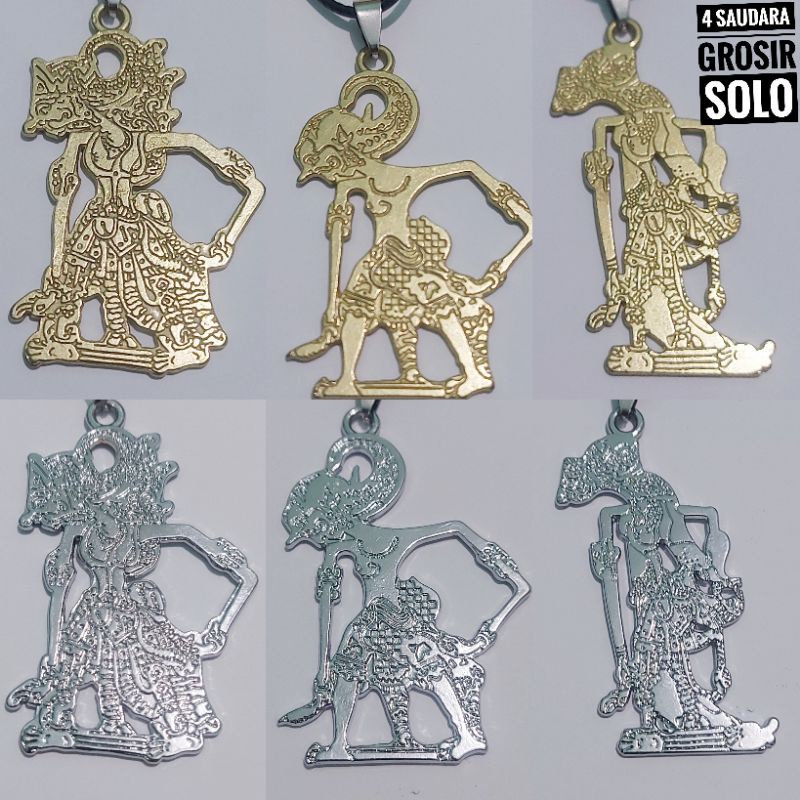 Jual Kalung Wayang || Kalung Bandul Wayang || Kalung Tali Korea (Waterpoof) Liontin Wayang ...