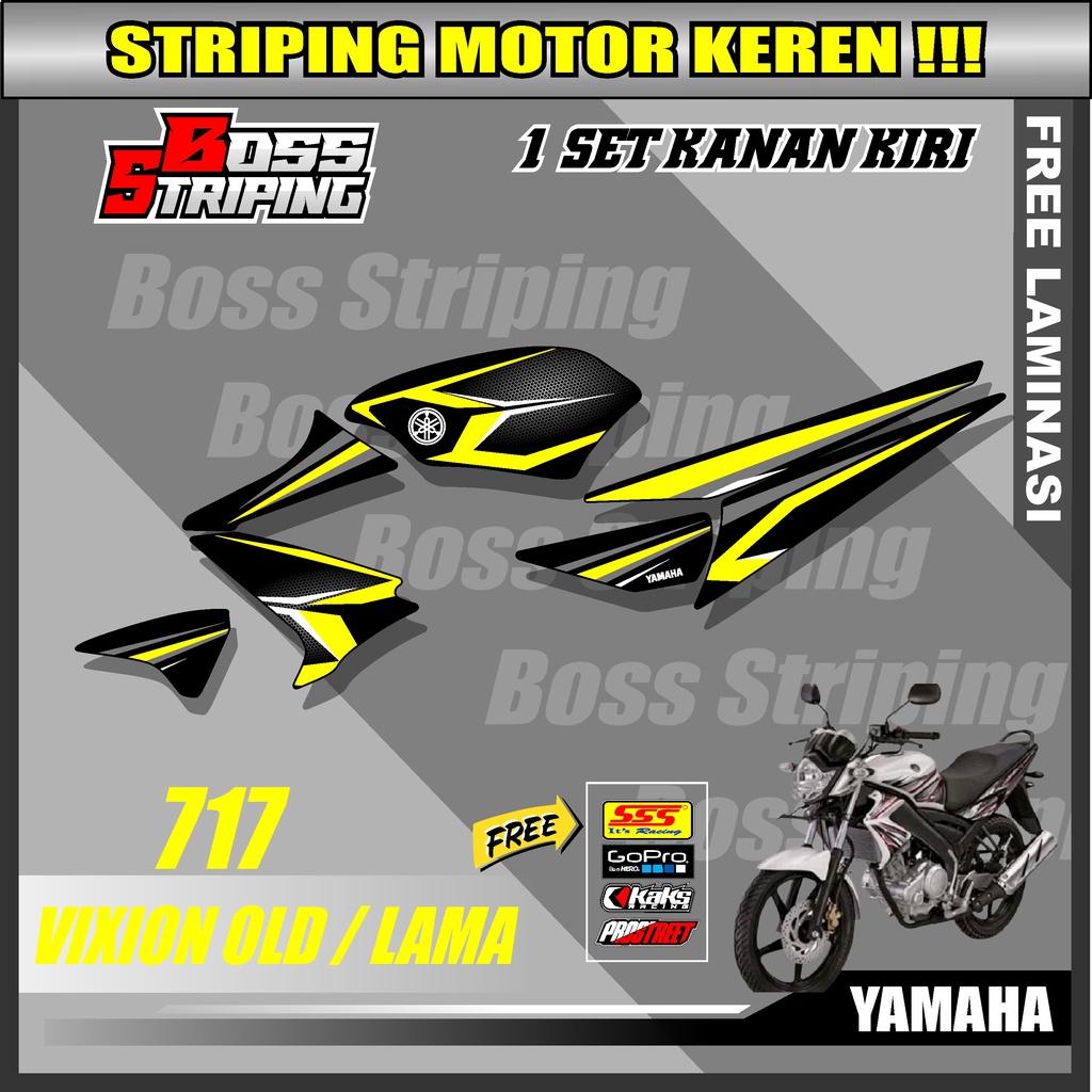 Jual Stiker sticker setiker striping striping Yamaha Vixion Old Lama ...