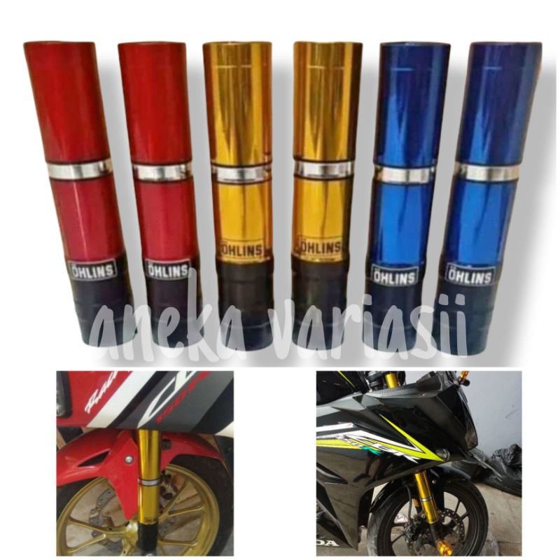 Jual cover shock cbr 150 r new full atas bawah, pengaman shock depan ...
