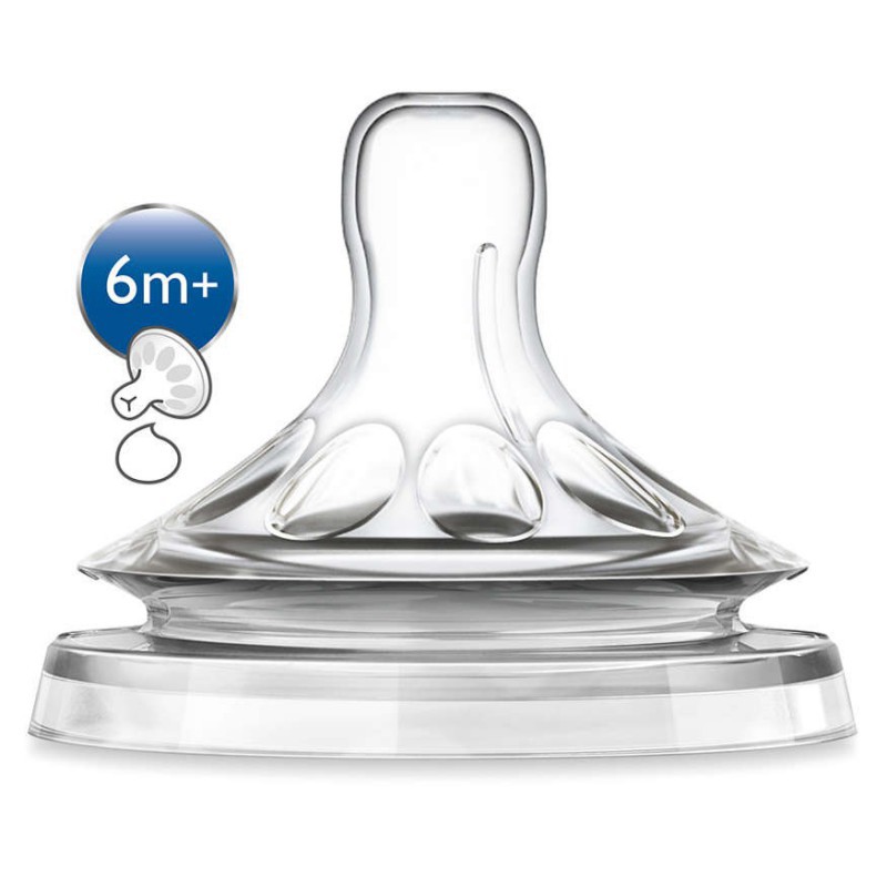 Jual NIPPLE AVENT 6M+ MEDIUM FLOW DOT AVENT PHILIPS NATURAL TEAT 6 ...