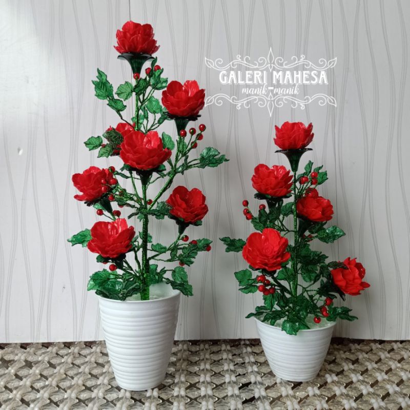 Jual BUNGA AKRILIK MAWAR KERANG SEDANG | Shopee Indonesia