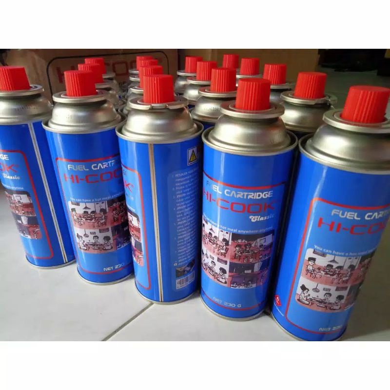 Jual Gas Hi-Cook 230gr Tabung gas kompor portable camping | Shopee ...