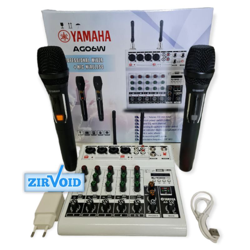 Jual YAMAHA AG06W AUDIO MIXER 6 CHANNEL USB BLUETOOTH MP3 MIC WIRELESS ...