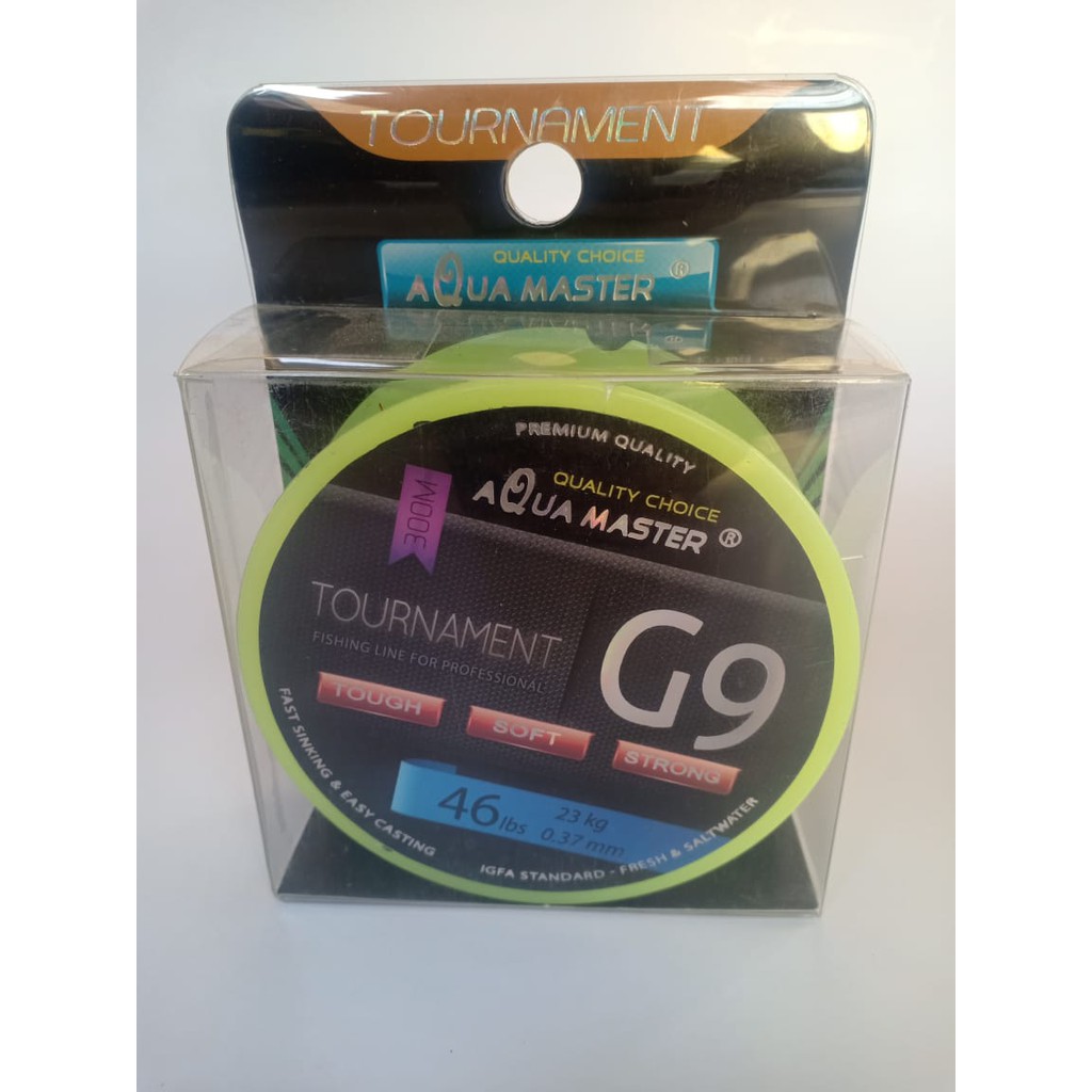 Jual Senar Pancing Aqua Master Tournament G9 IGFA 300M Bening Kuat ...