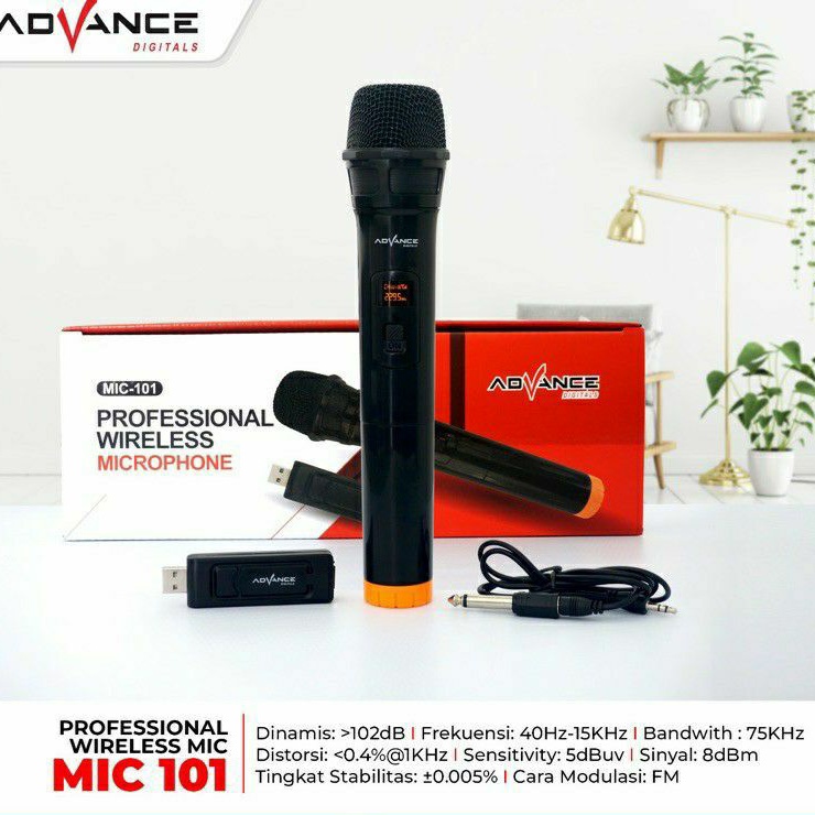 Jual Mic Wireless Single Advance mic 101 / mic 101 v3 / Mic Nirkabel ...