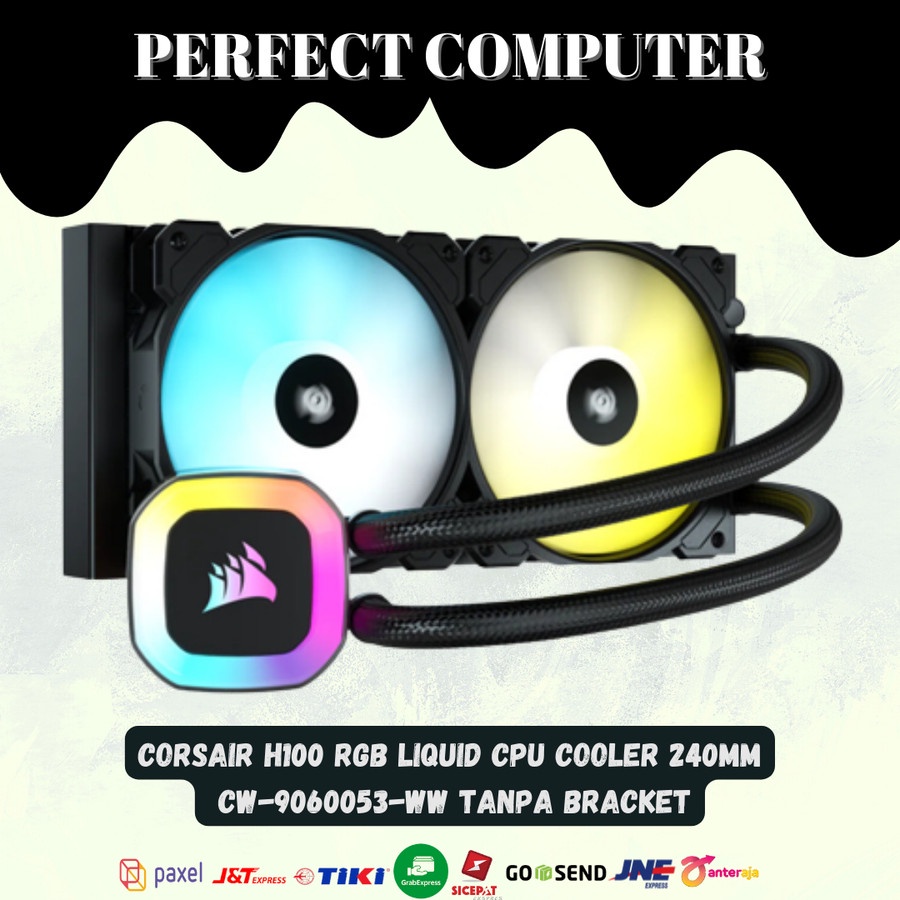 Jual Corsair H100 RGB Liquid CPU Cooler 240mm - TANPA BRACKET | Shopee ...