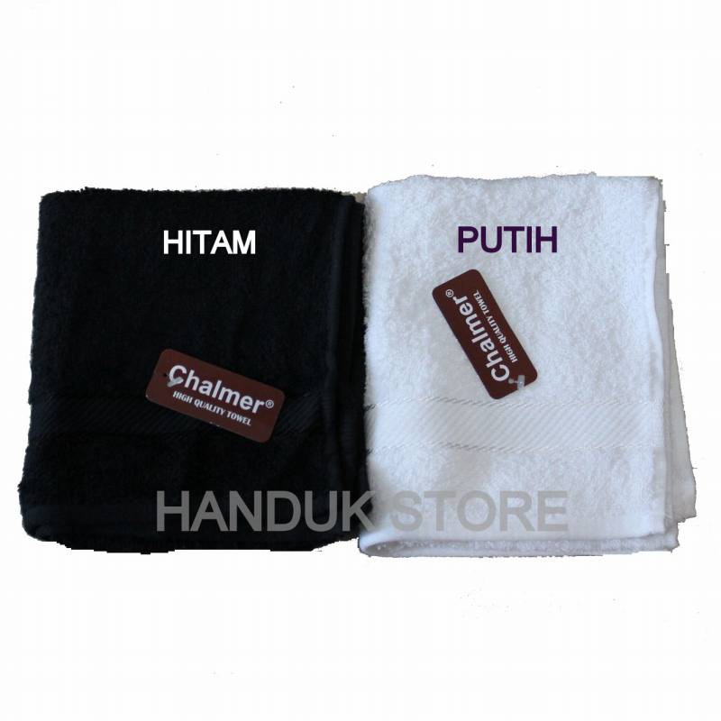 Jual Chalmer Handuk Salon Hitam Tebal 34x80 - Warna Hitam dan Putih ...
