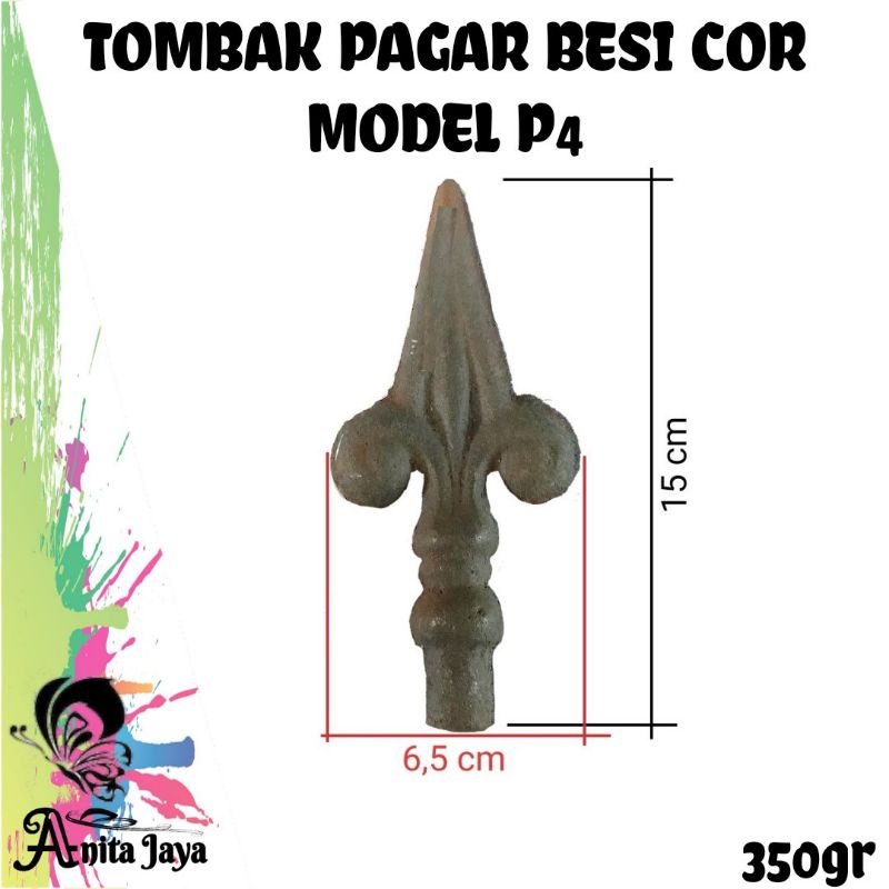 Jual tombak pagar besi cor model tombak keraton pengaman pintu pagar ...