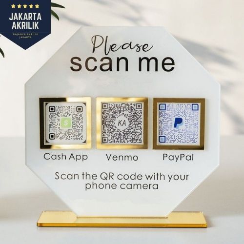 Jual QR Code Sign Akrilik Plakat Meja Aesthetic | Shopee Indonesia