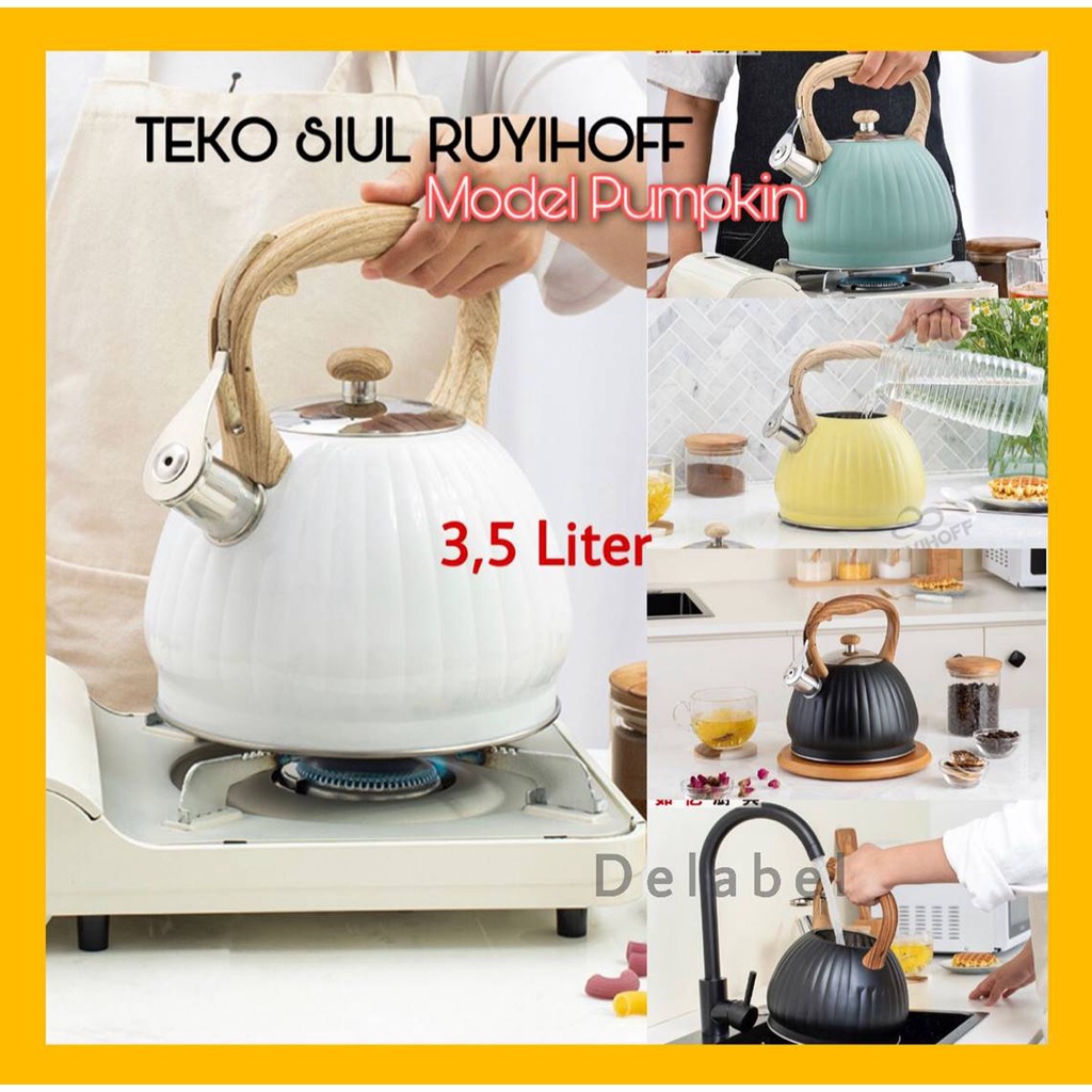 Jual Teko Siul Pumpkin 3.5 Liter / Teko Siul Estetik RUYIHOFF ...