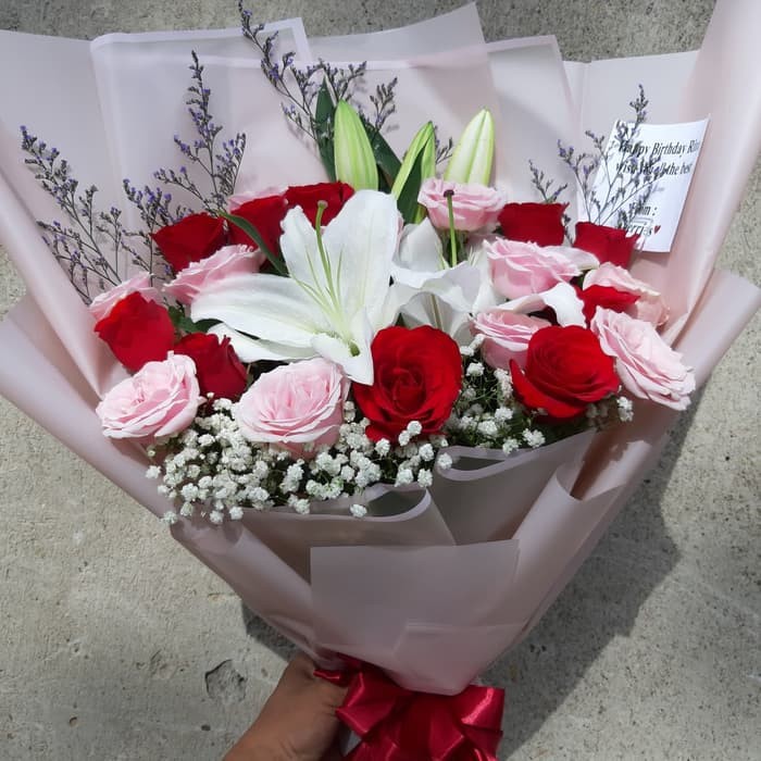 Jual HAND BUKET BUNGA ASLI BUNGA HIDUP SEGAR KASABLANGKA | Shopee Indonesia