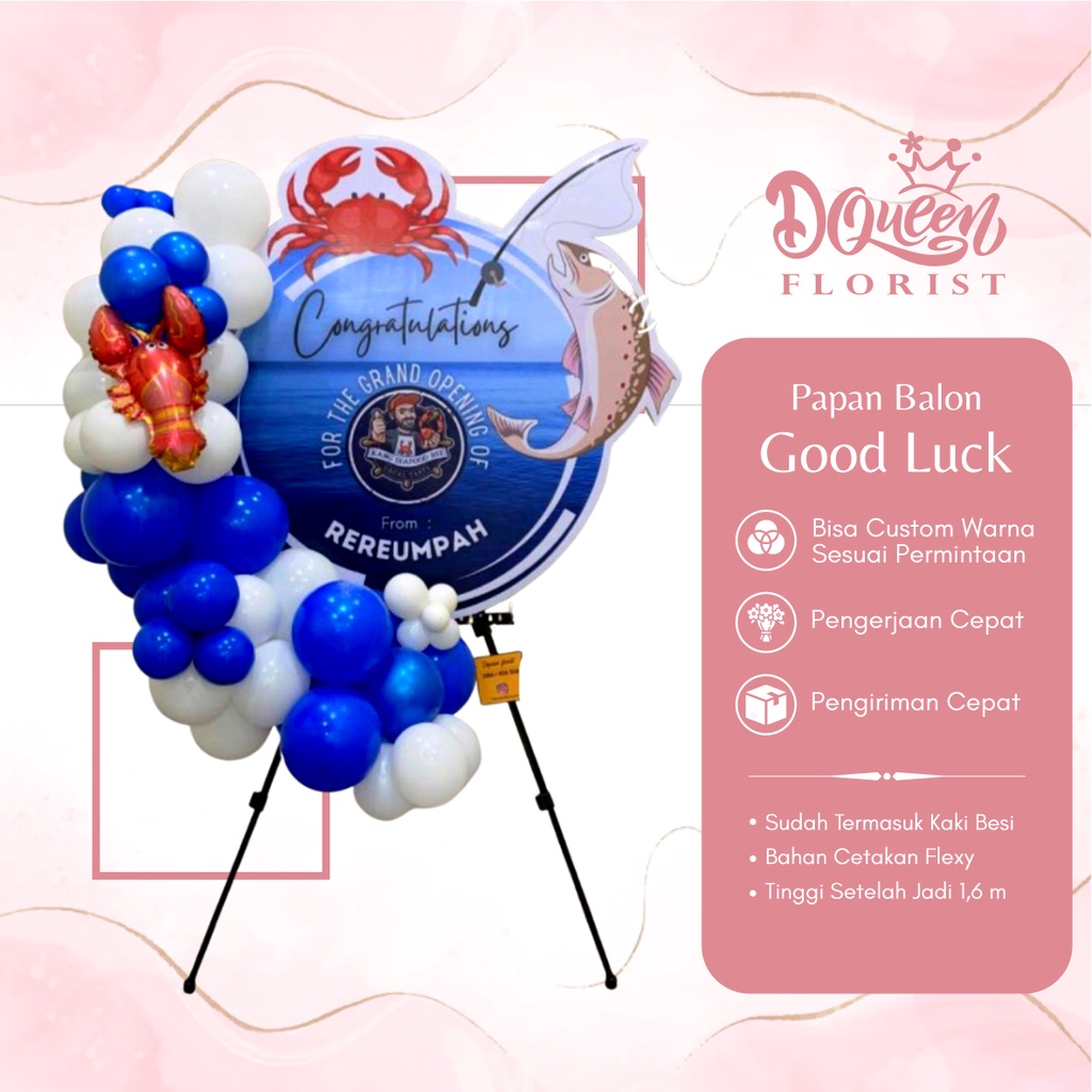 Jual Papan Balon Good Luck Ucapan Selamat Hadiah Happy Birthday Wedding ...