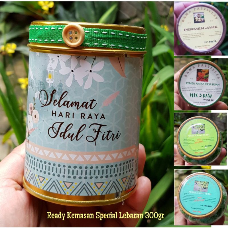 Jual Permen Jadul Herbal Kemasan Kaleng Lebaran 300gr Aneka Rasa Kayu ...