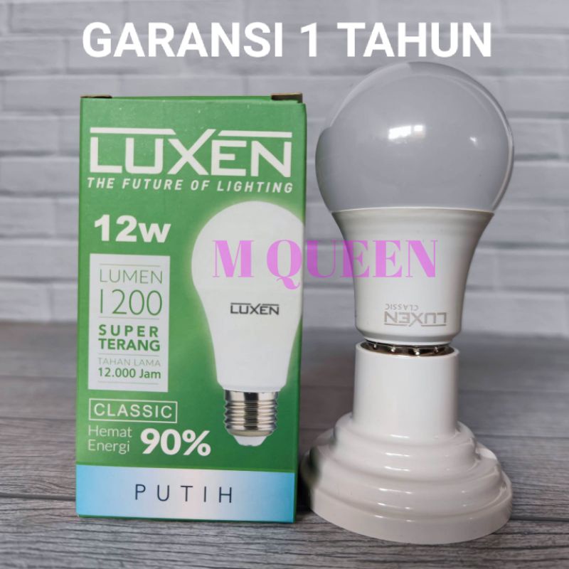 Jual LUXEN LAMPU LED BULB 12W 12 WATT CLASSIC PUTIH 6500K CDL | Shopee Indonesia