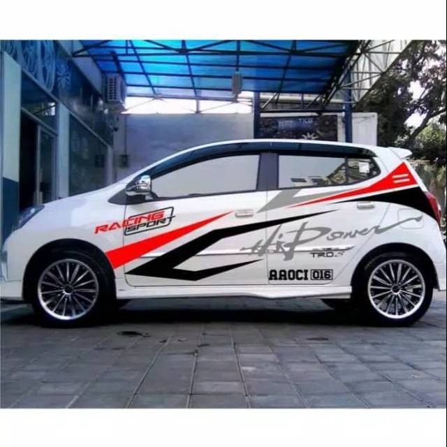 Jual Stiker Striping Mobil Racing Sport Stiker Mobil ayla Agya Brio ...