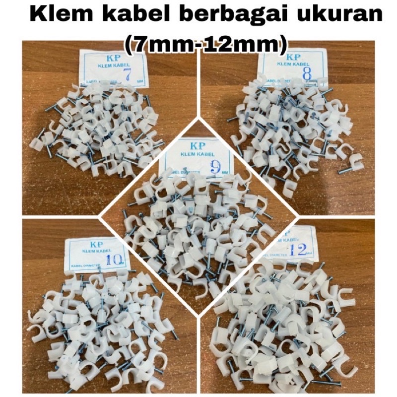 Jual Klem kabel listrik pvc berbagai ukuran Klem wayar plastik Clamp ...