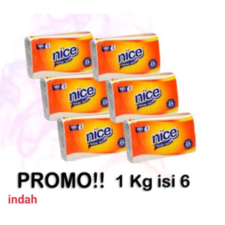 Jual Paket Tissue Nice 180 Sheets Isi 6 Pcs Murah ( 1Kg Muat 6 Pcs ...