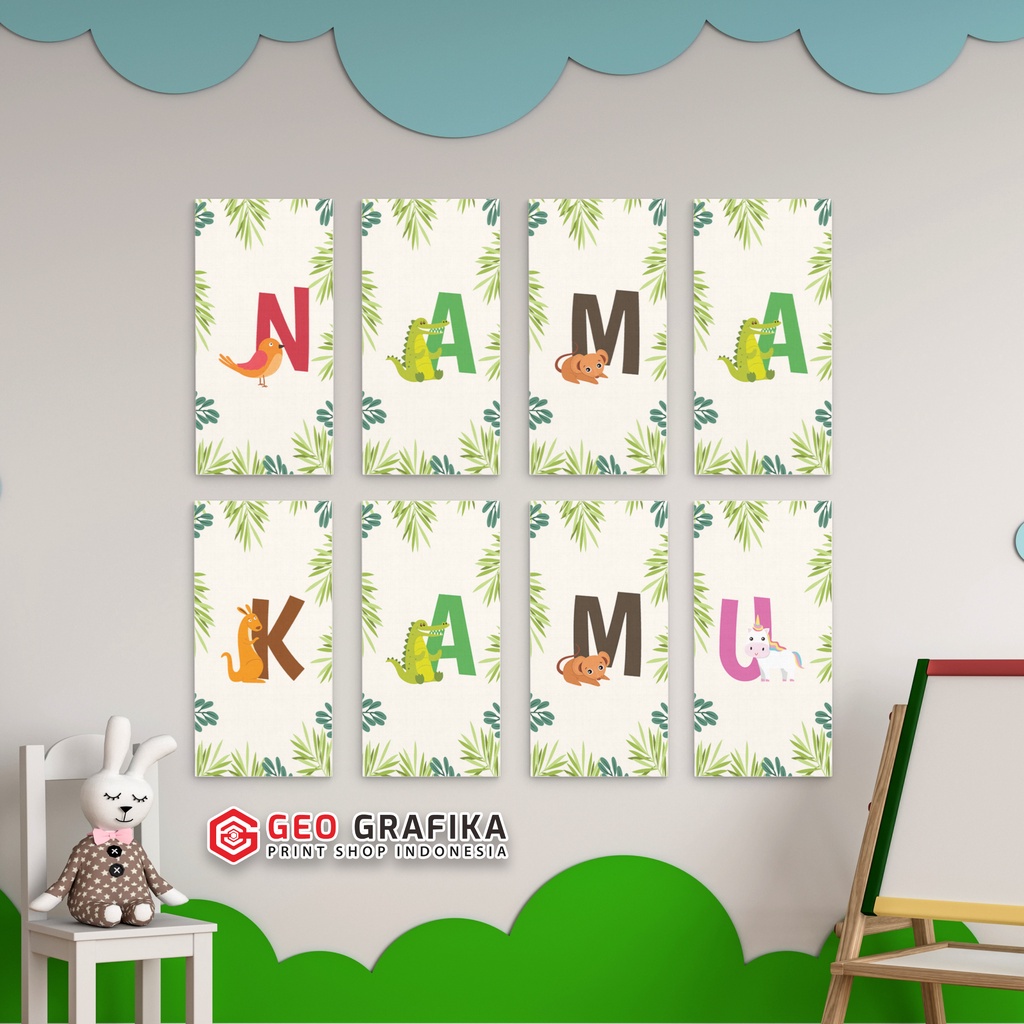 Jual Geo Grafika - Hiasan Dinding Huruf Alfabet Pajangan Dinding Kayu ...