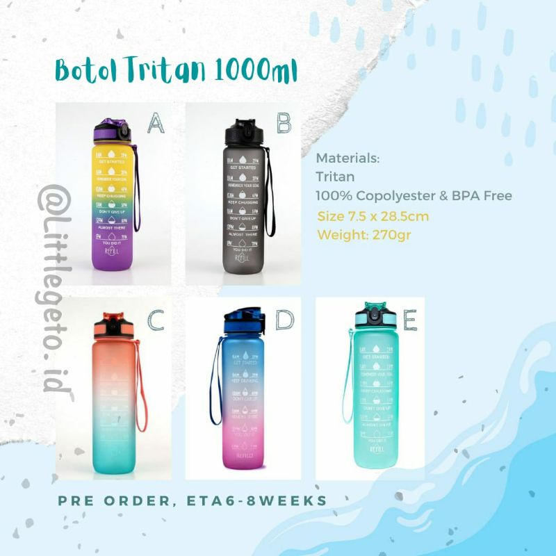 Jual Botol Tritan 1 Liter (KHUSUS RESELLER) | Shopee Indonesia