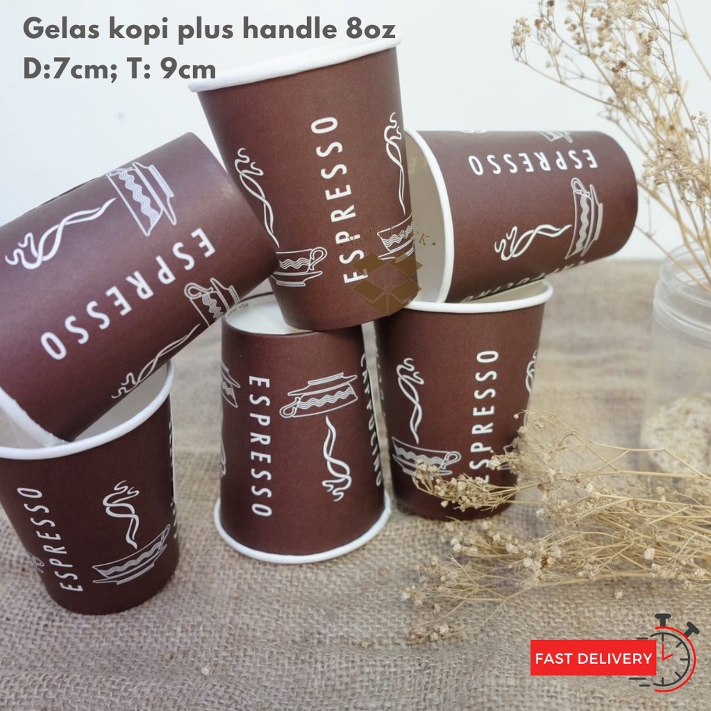 Jual Paper cup handle / Gelas Kertas Kuping / Gelas Kopi Motif Handle 8 ...