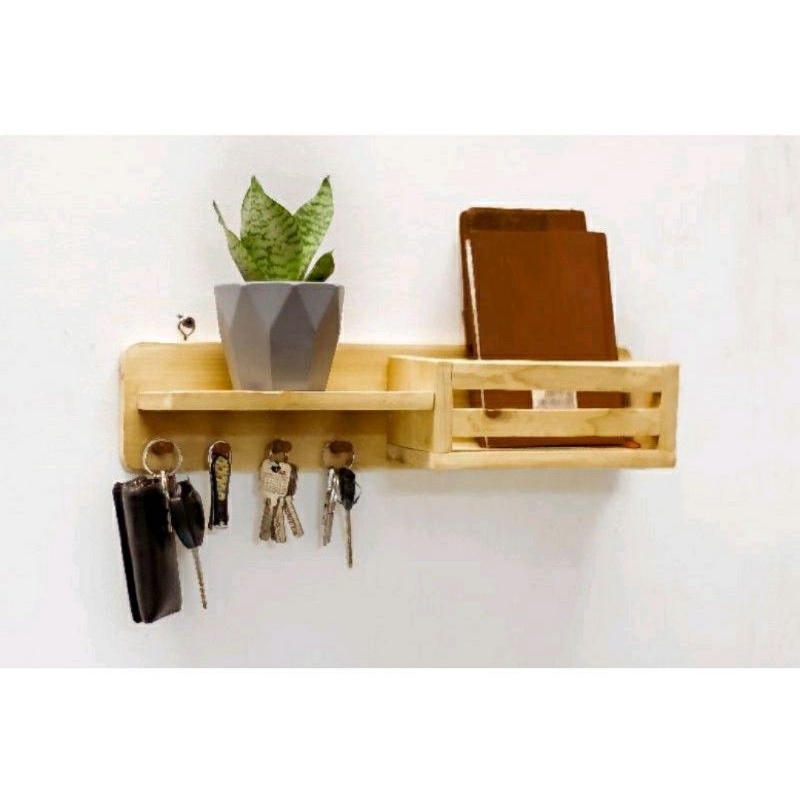 Jual RAK DINDING SERBAGUNA RAK GANTUNGAN KUNCI KAYU JATI BELANDA ...