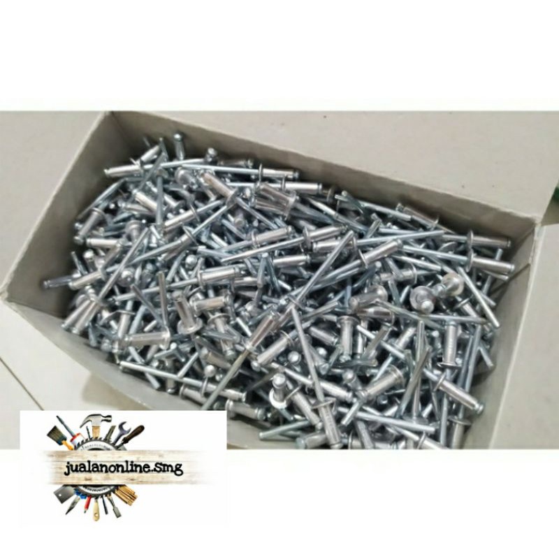 Jual PAKU RIVET SIP BRAND SP 550 UKURAN 4X12,7 mm ISI 100 PCS | Shopee ...
