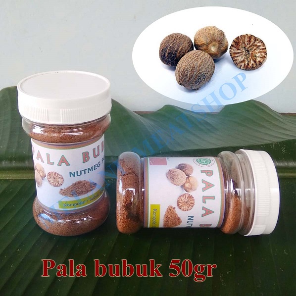 Jual Pala Bubuk Rempah Bumbu 50gr Nutmeg Powder Kemasan Botol 50 gr ...