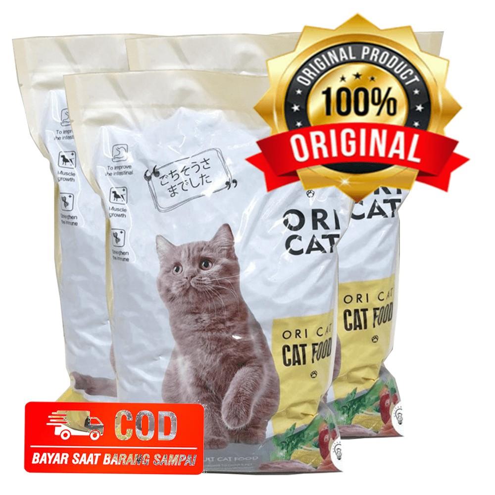 Jual Makanan Kucing Ori Cat 1 KG Cat Food Adult COD | Shopee Indonesia