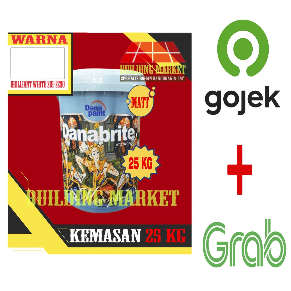 Jual CAT TEMBOK DANA PAINT DANABRITE INTERIOR BRILLIANT WHITE 25 KG ...