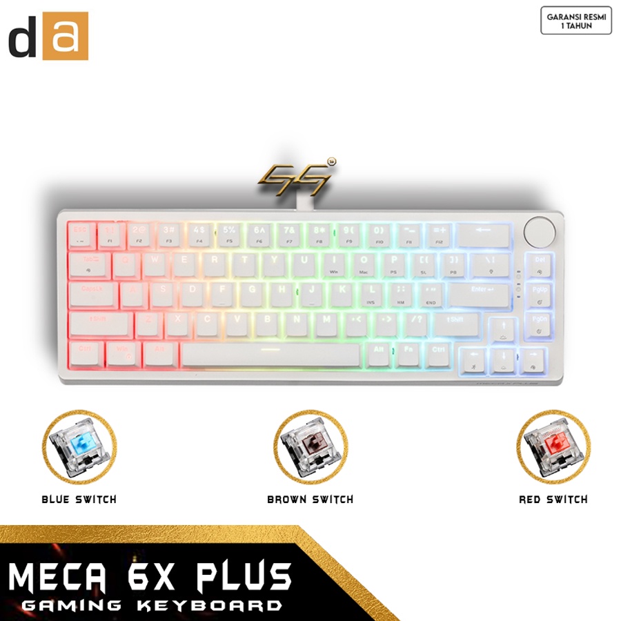 Jual Keyboard Gaming Mechanical RGB 65% Meca 6X Plus RGB 65% ...
