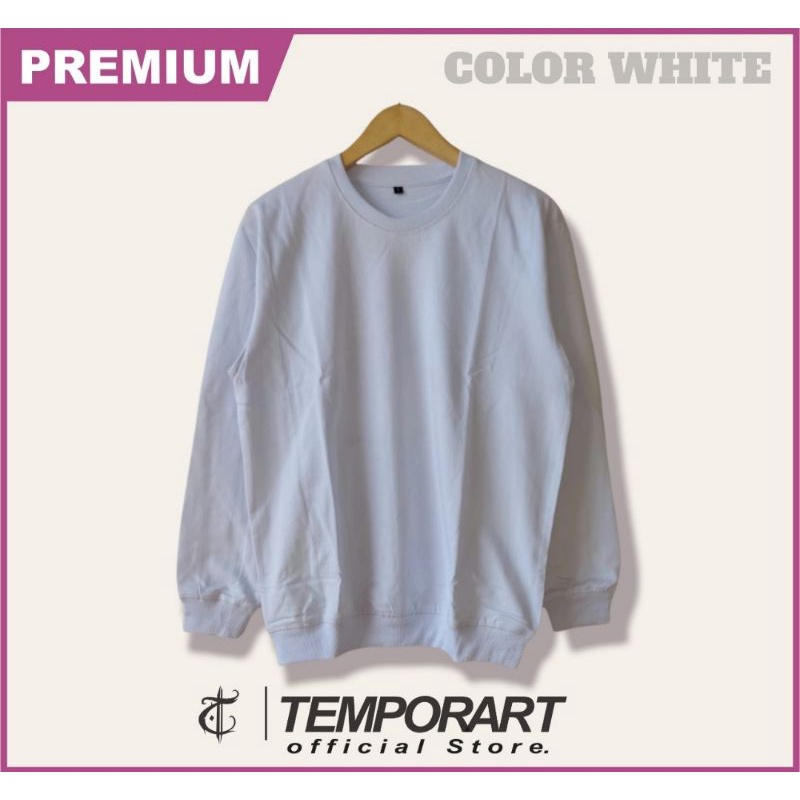 Jual Sweater putih polos Crewneck pria | Shopee Indonesia