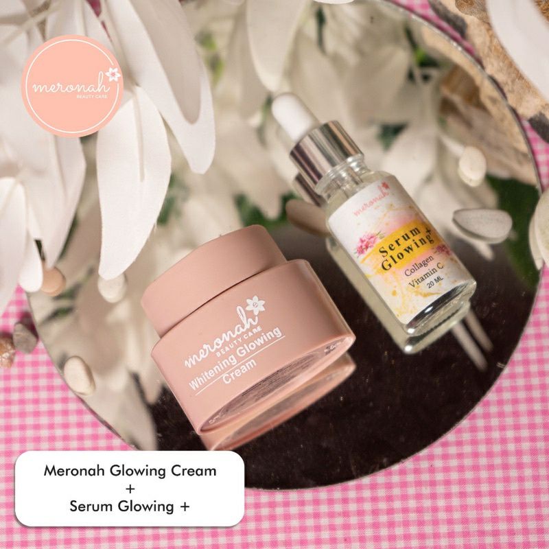 Jual Meronah Glowing Cream + Serum Glowing Plus | Shopee Indonesia