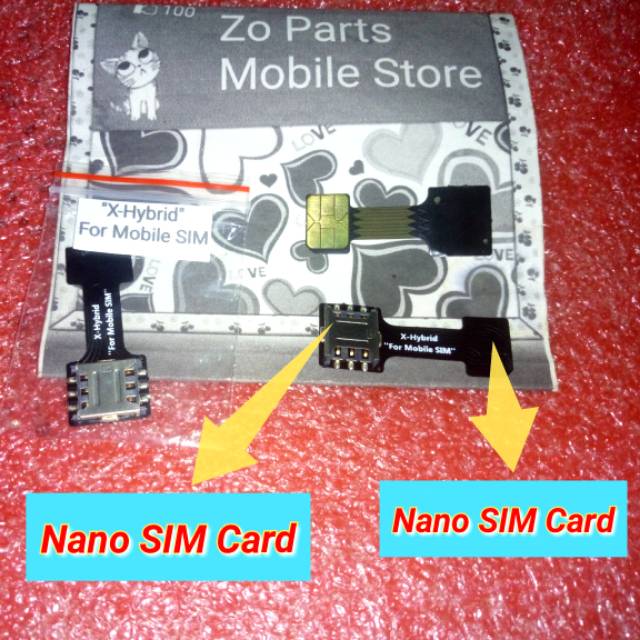 Jual Flexibel Converter Adapter X-Hybrid Dual SIM Card (Nano to Nano ...