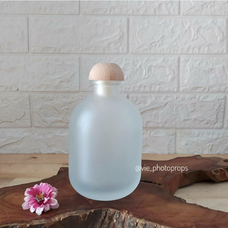 Jual Botol Vie03 / Botol kaca bulat / botol unik Matte model Jepang ...